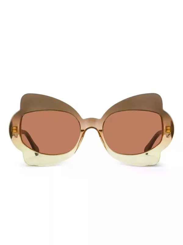 Marni Monumental Gate Butterfly-frame Sunglasses - Brown