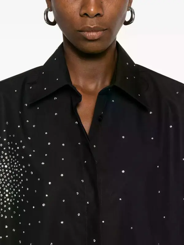 Giuseppe Di Morabito Embellished Poplin Shirt - Black