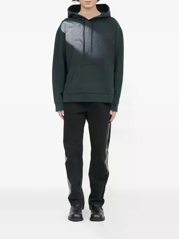 MAISON MARGIELA Logo-embroidered Hoodie - Black