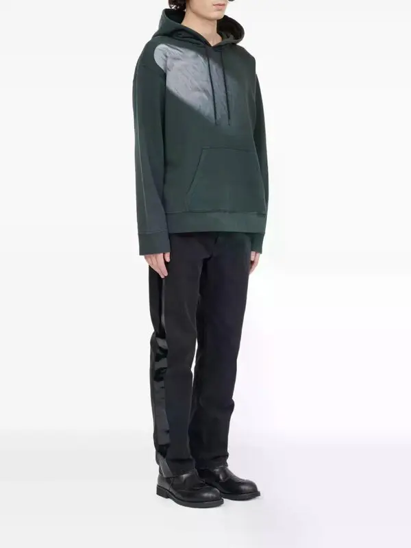 MAISON MARGIELA Logo-embroidered Hoodie - Black