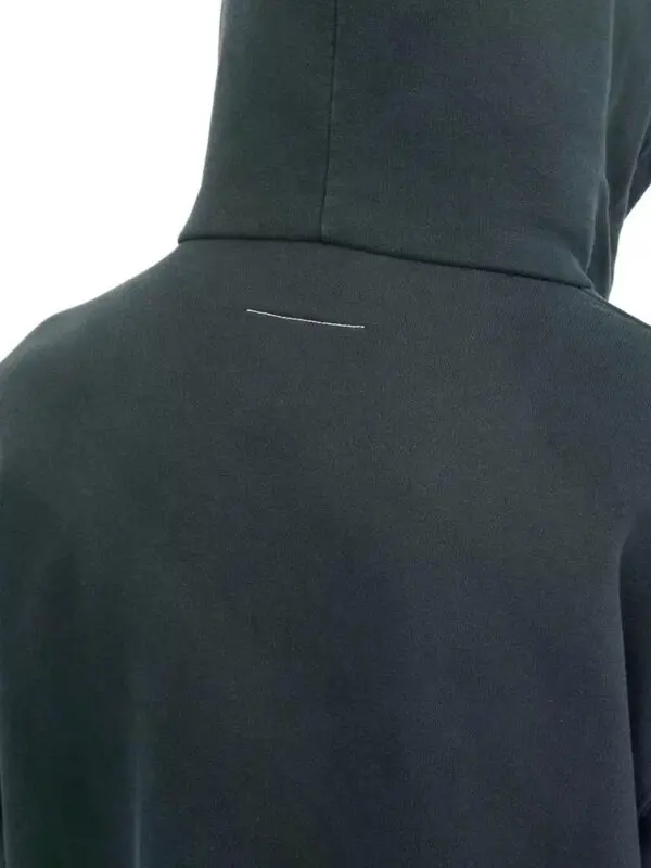 MAISON MARGIELA Logo-embroidered Hoodie - Black