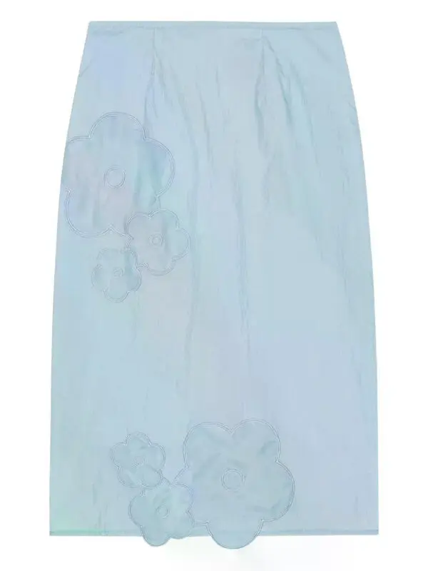 Cecilie Bahnsen Flower-appliqué Midi Skirt