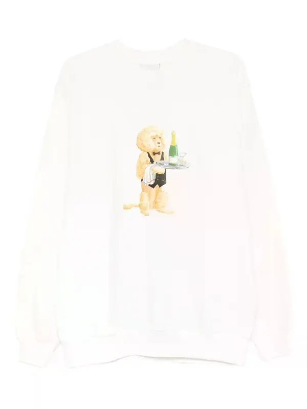 Drole De Monsieur Cotton Sweatshirt - Neutrals