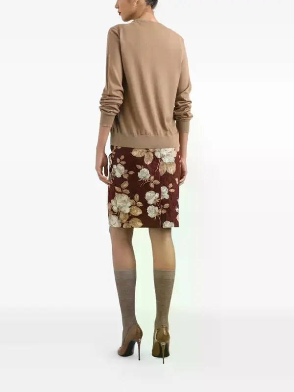 Dolce & Gabbana Floral Print Midi Pencil Skirt