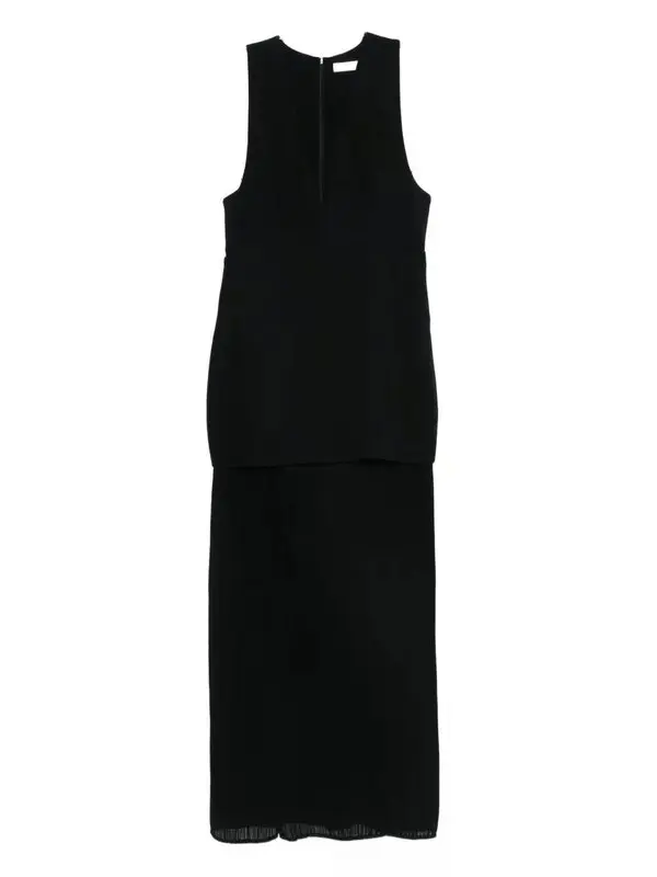 IRO PARIS V-neck Pleated Maxi Dress