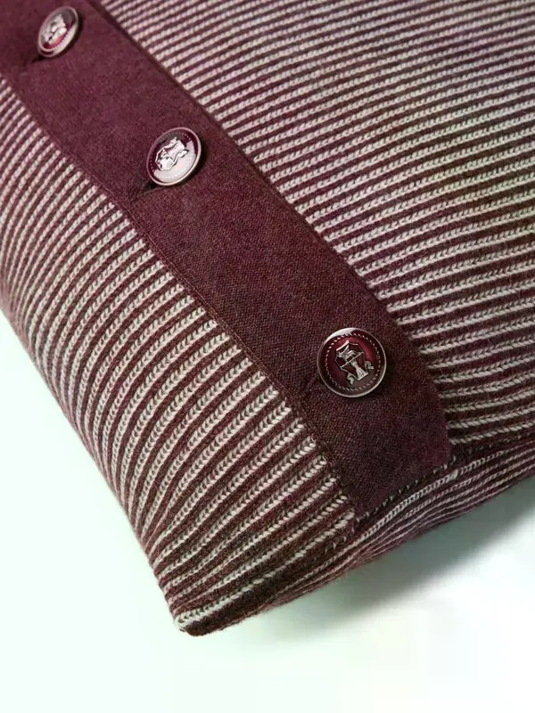 Brunello Cucinelli Vanisé Striped Buttoned Cushion