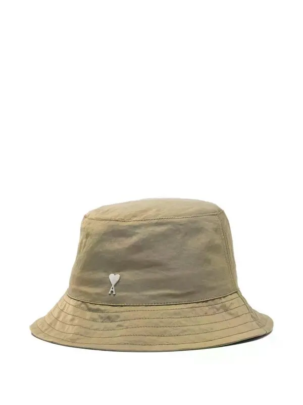 Ami Heart-logo Bucket Hat - Green