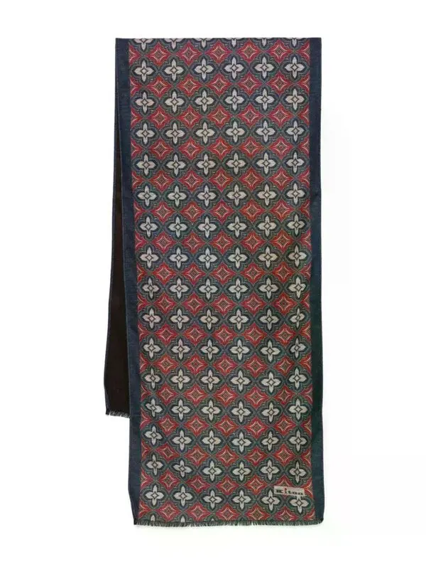 Kiton Floral-pattern Scarf - Brown