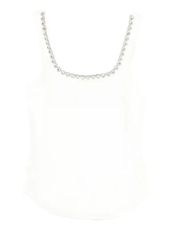 Zimmermann Embellished Neckline Top - White