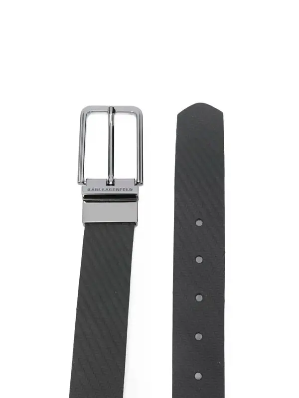 Karl Lagerfeld Textured Buckle Belt