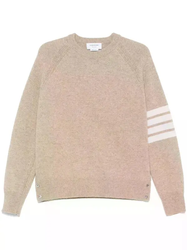 Thom Browne 4-bar Shetland Wool Sweater - Brown