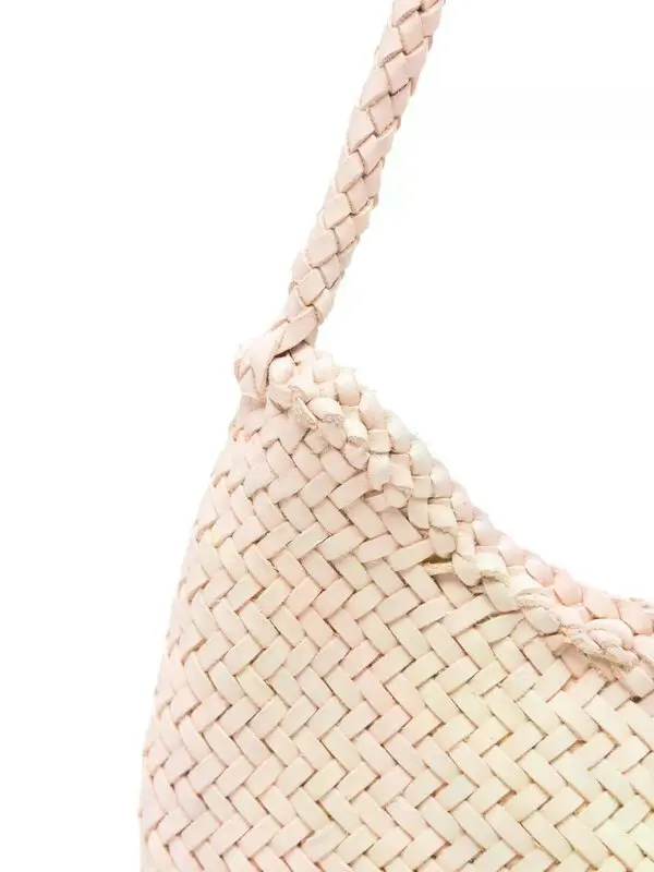 Dragon Diffusion Braided Leather Shoulder Bag - Neutrals