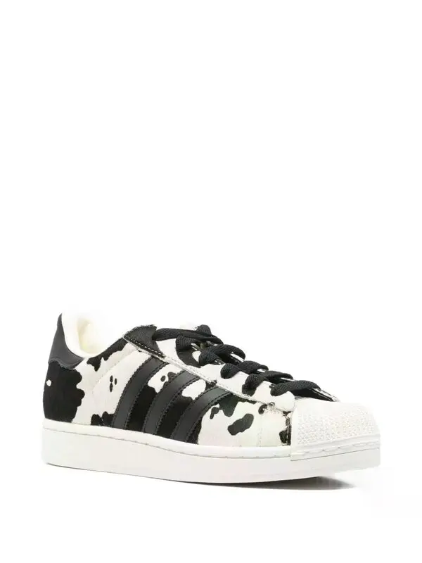 Adidas Superstar Animal-Print Sneakers In Black - 4% Off | Editorialist