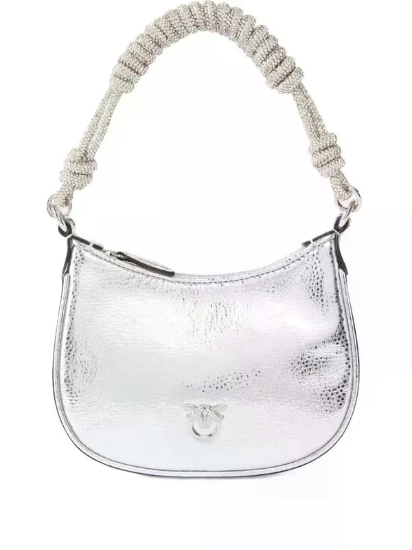 Pinko Metallic Leather Shoulder Bag
