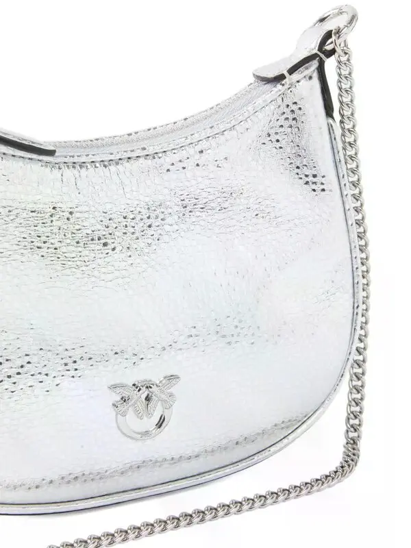 Pinko Metallic Leather Shoulder Bag