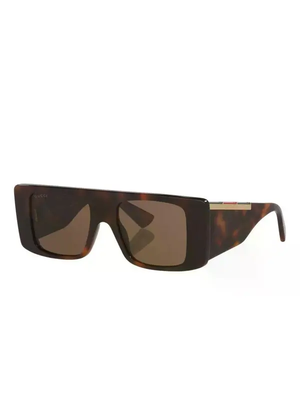 Gucci Rectangular Frame Sunglasses With Logo