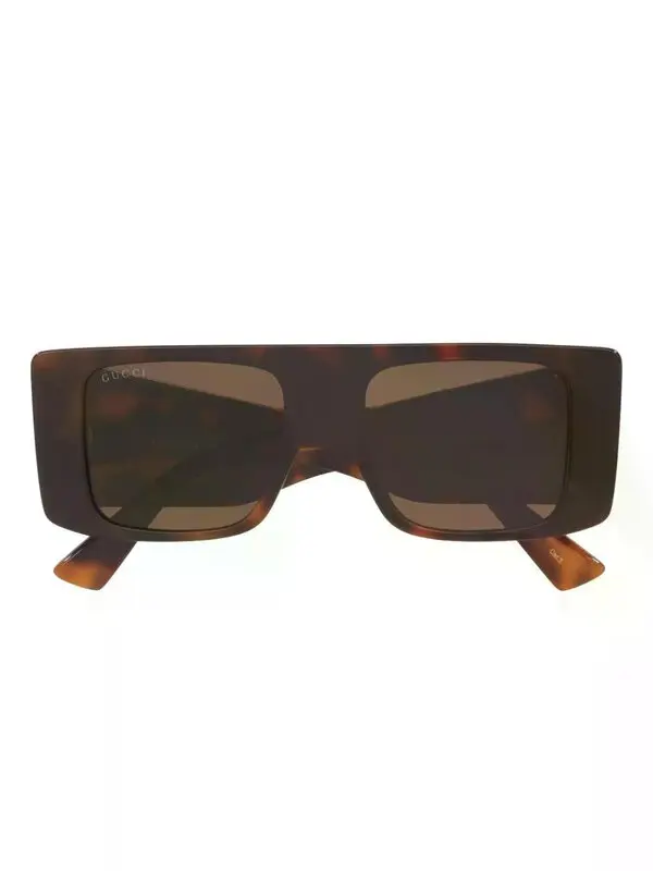 Gucci Rectangular Frame Sunglasses With Logo
