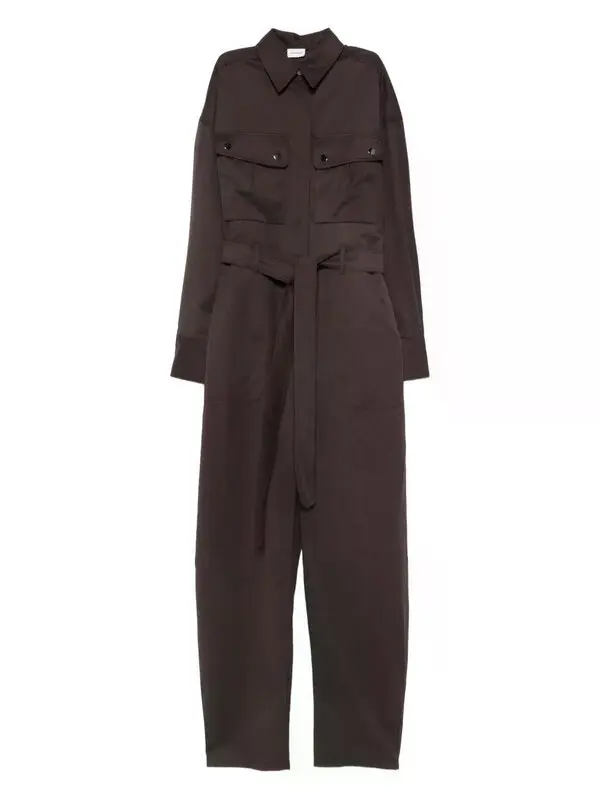 Andamane Vania Cargo Belted Jumpsuit - Brown