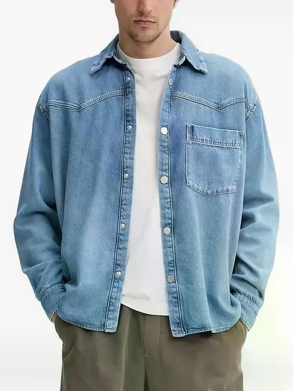 WON HUNDRED Patch-pocket Denim Shirt