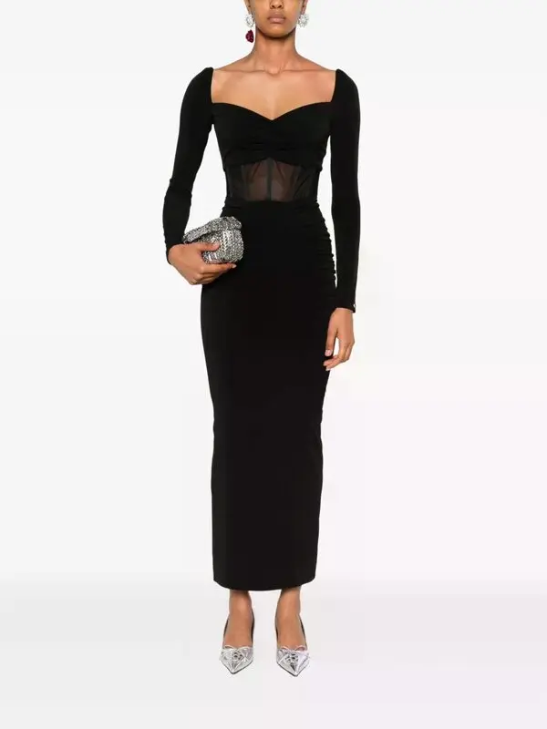 NISSA Long-sleeve Midi Dress