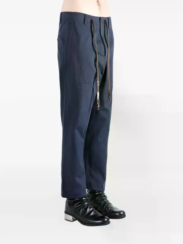 UMA WANG Pinstriped Drawstring Trousers