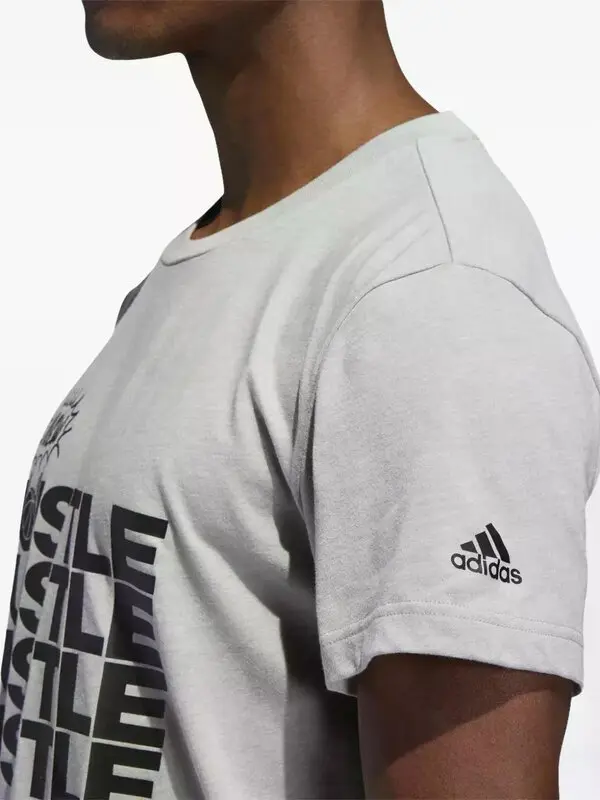 Adidas New Hustle-print T-shirt