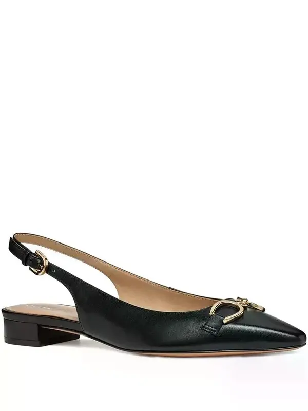 Geox Slingback Flats With Gold-tone Buckle