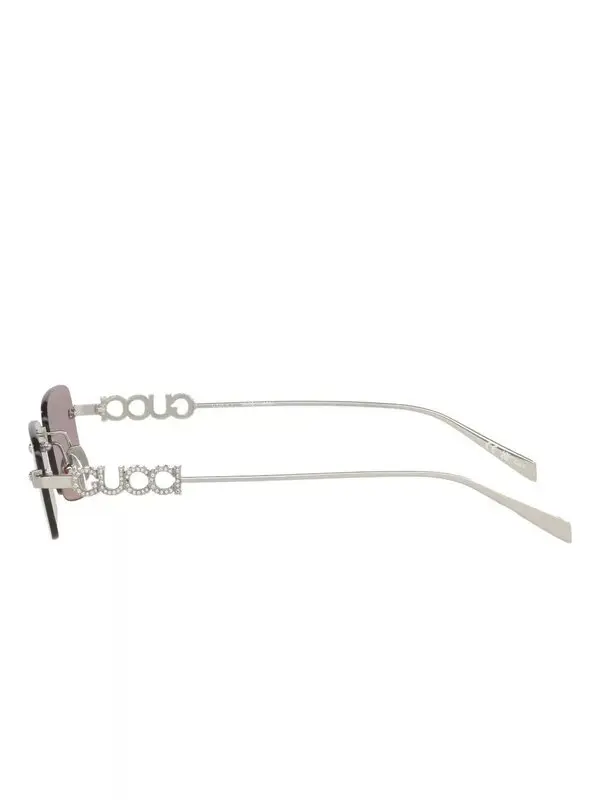 Gucci Logo-detail Rimless Sunglasses