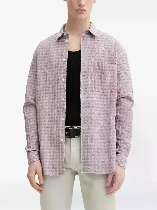 SAMSOE SAMSOE Textured Gingham Shirt