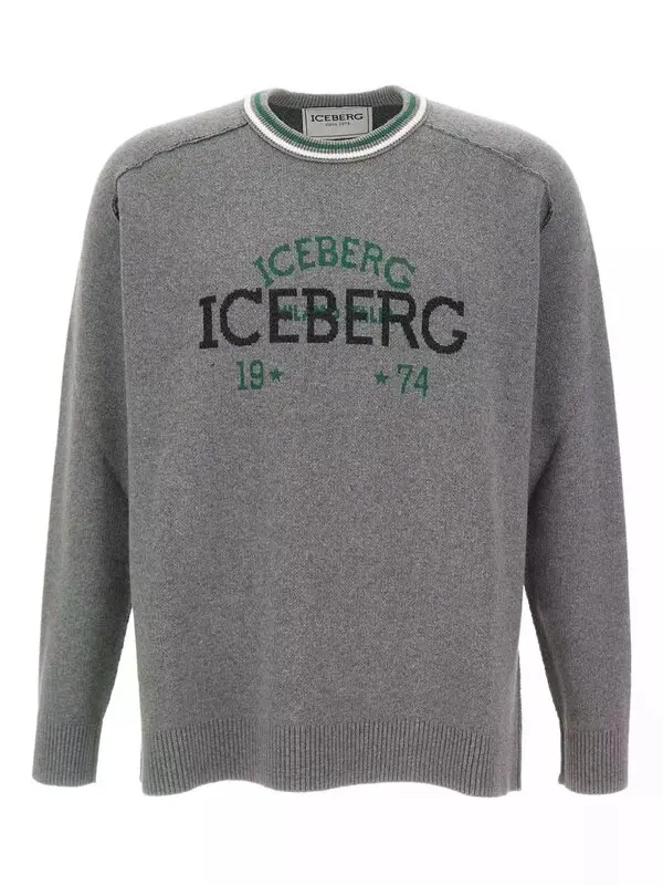 Iceberg Logo-embroidered Raglan-sleeve Sweater