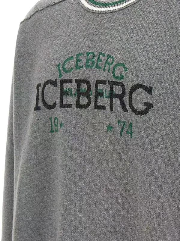 Iceberg Logo-embroidered Raglan-sleeve Sweater