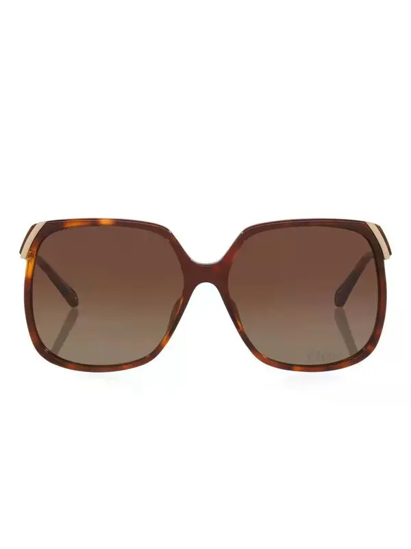 Chloé Tortoiseshell Square-frame Sunglasses - Green
