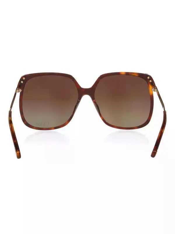 Chloé Tortoiseshell Square-frame Sunglasses - Green