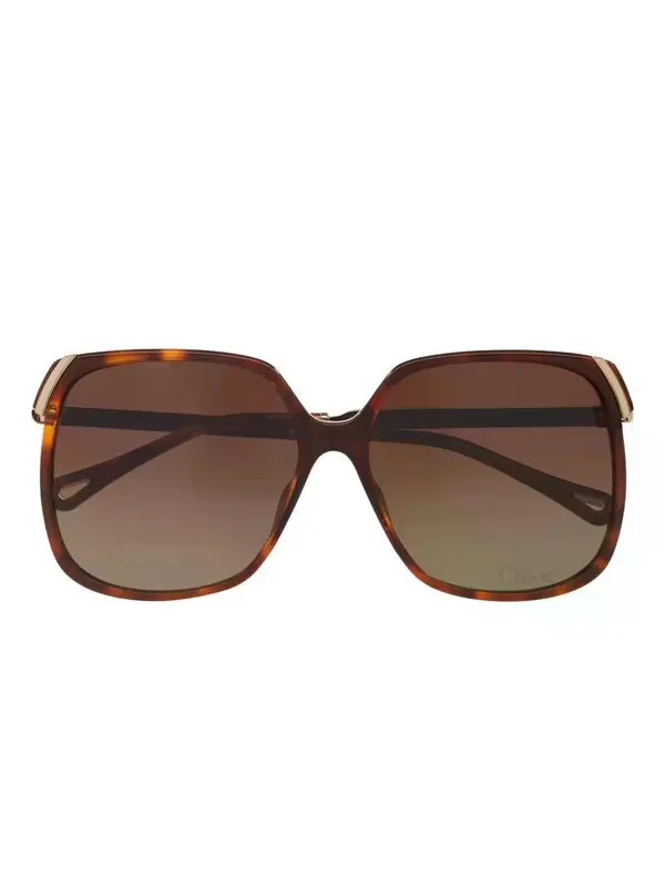 Chloé Tortoiseshell Square-frame Sunglasses - Green