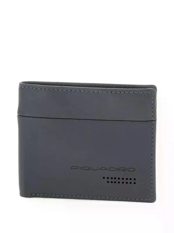 PIQUADRO Logo-print Leather Wallet - Grey
