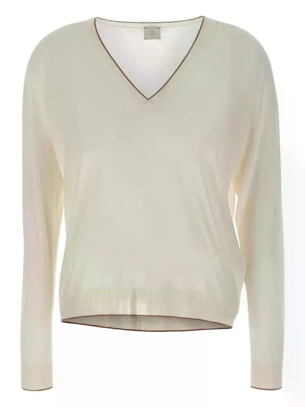 Eleventy V-neck Ribbed-edge Sweater