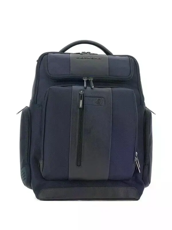 PIQUADRO Leather-trimmed Backpack