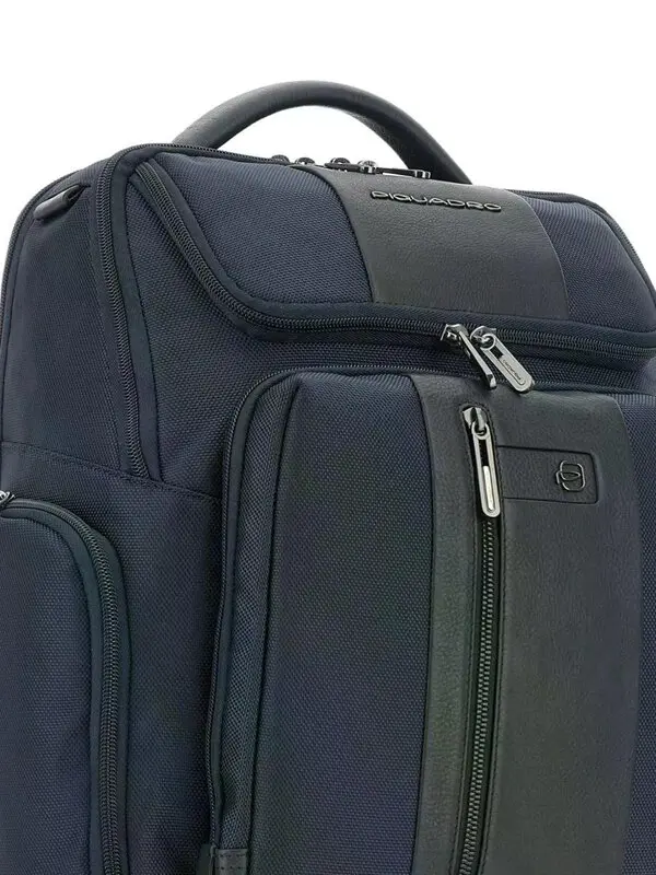 PIQUADRO Leather-trimmed Backpack