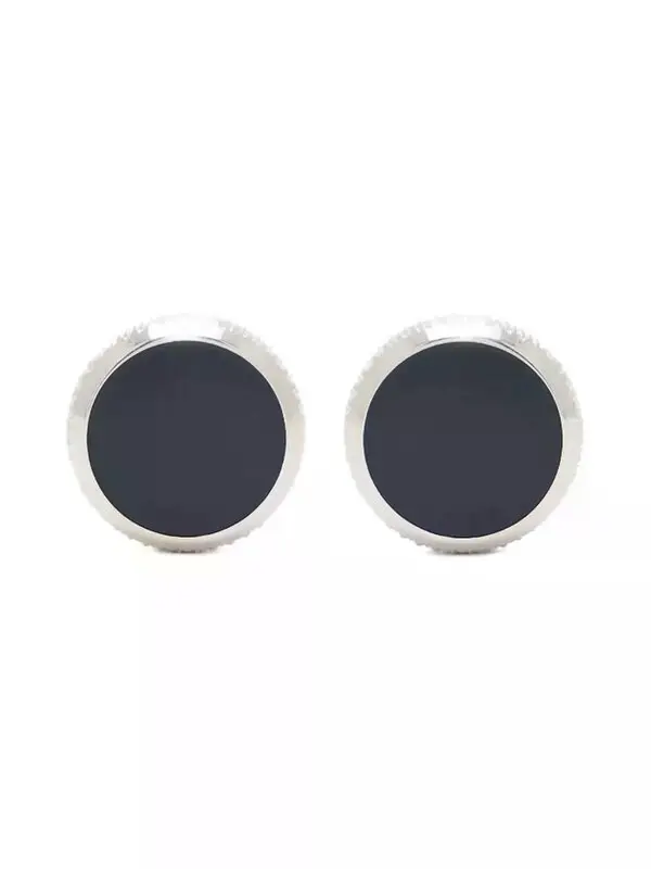 Giorgio Armani Sterling Onyx Cufflinks - Silver