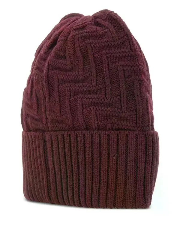 PAOLO PECORA Logo-patch Beanie - Red