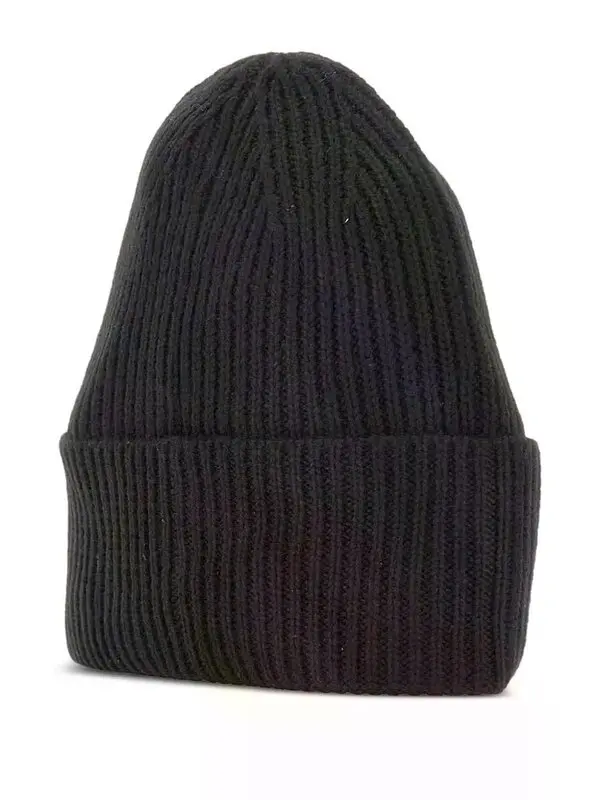 EA7 Ribbed Logo-patch Beanie - Black