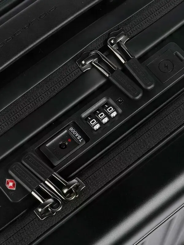 PIQUADRO Pilot Briefcase On Wheels - Black