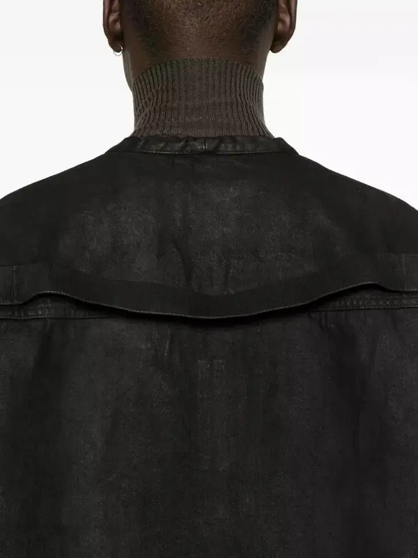 Rick Owens Frayed Cotton Coat