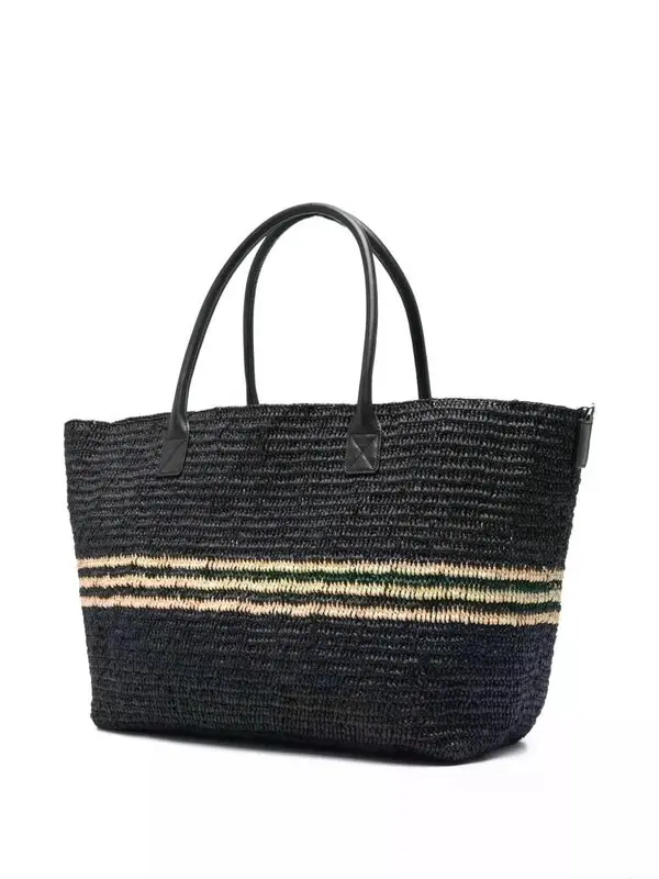 IRO PARIS Raffia Striped Shoulder Bag