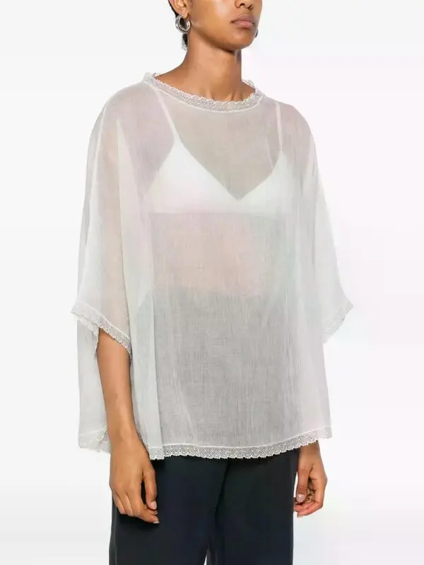 Faliero Sarti Lace Trim Blouse
