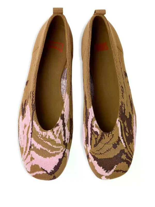 Camper Floral-pattern Ballerina Flats