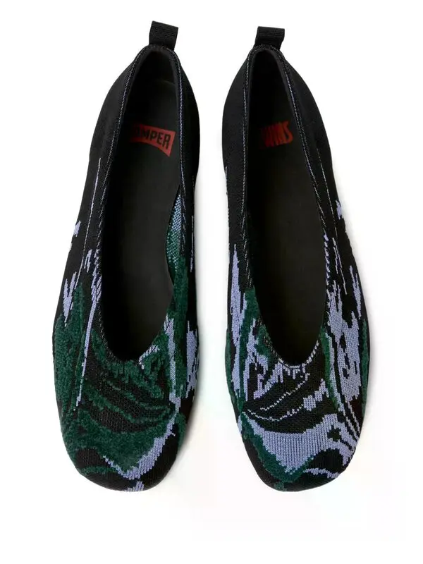 Camper Casi Myra Knitted Ballet Flats - Black