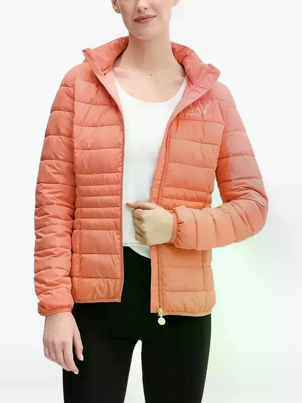 EA7 Logo-print Quilted Jacket - Orange