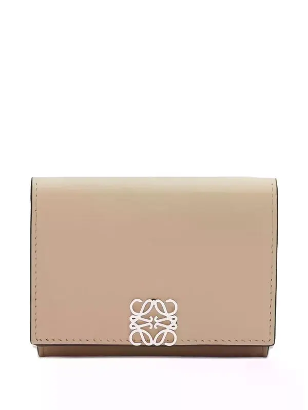 Loewe Anagram Trifold Wallet - Neutrals