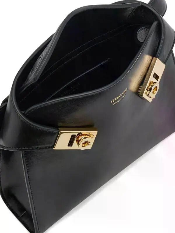 FERRAGAMO Small Hug Buckle Belt Bag - Black
